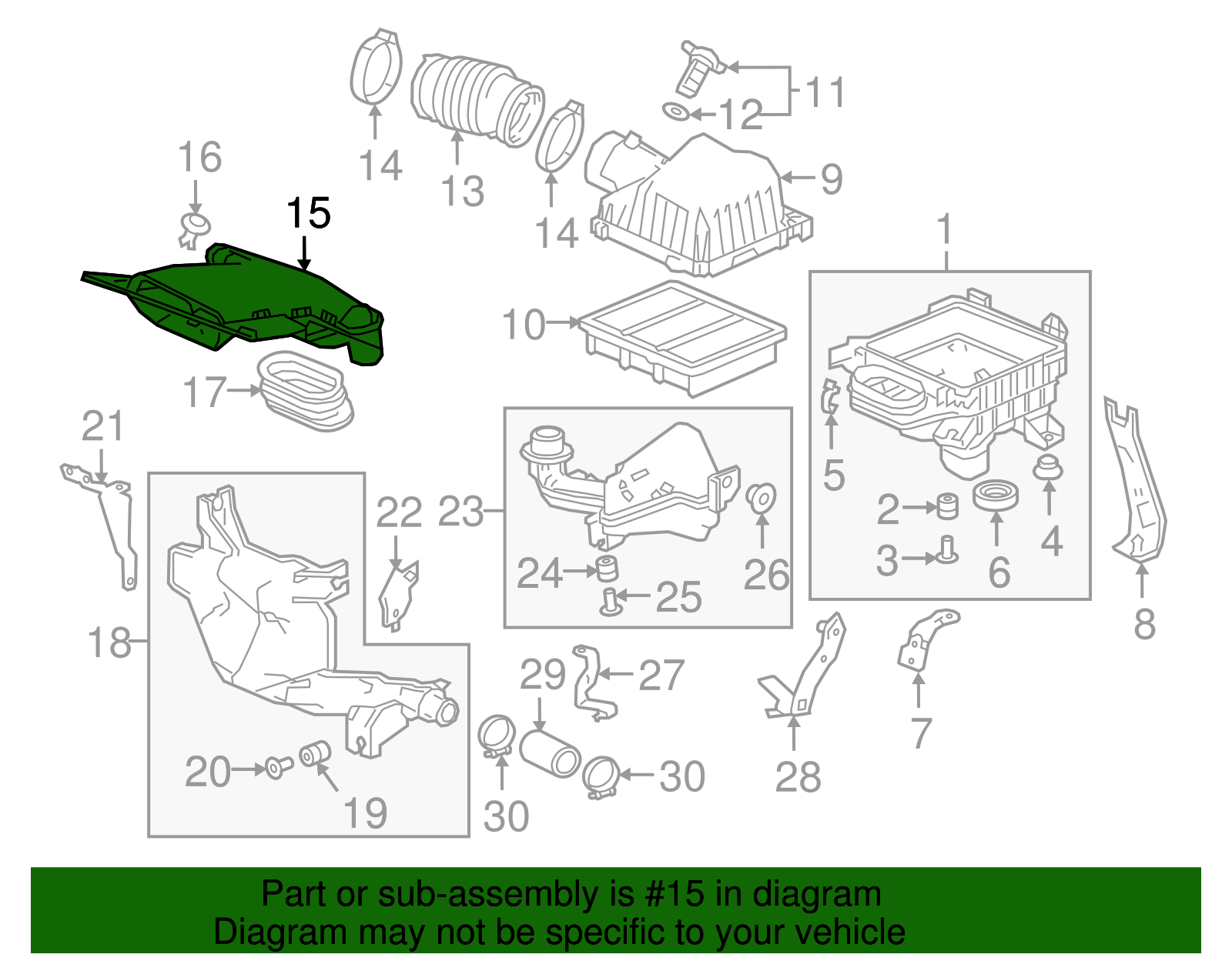 17252-6B2-A00 - 2018-2022 Honda Accord - Duct Assembly Air In | Genuine ...