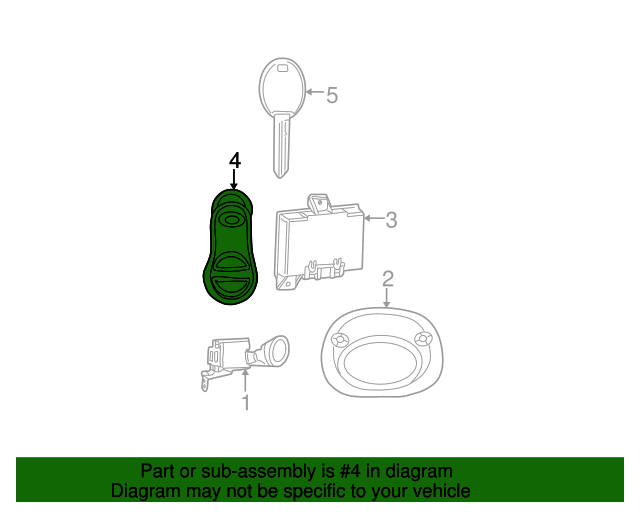 2006-2010 Chrysler Transmitter 68273328AC | TascaParts.com