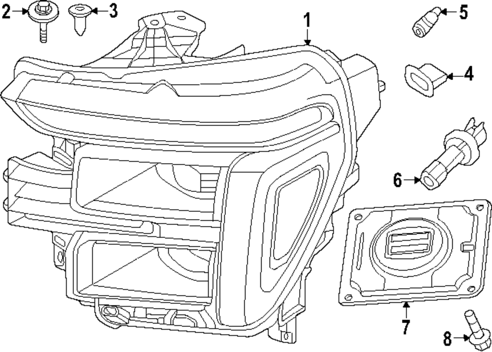 OEM Ford Headlamp Assembly For 2024-2025 Ford F-150 - Part No. RL3Z ...