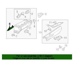 2008-2013 Mercedes-Benz Glove Box Support 204-680-11-26 ...