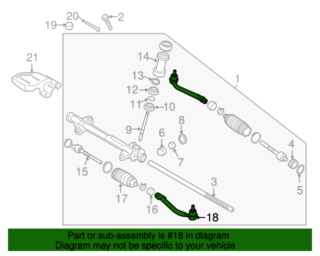 2011-2017 Hyundai Outer Tie Rod 56820-3X090 | OEM Parts Online