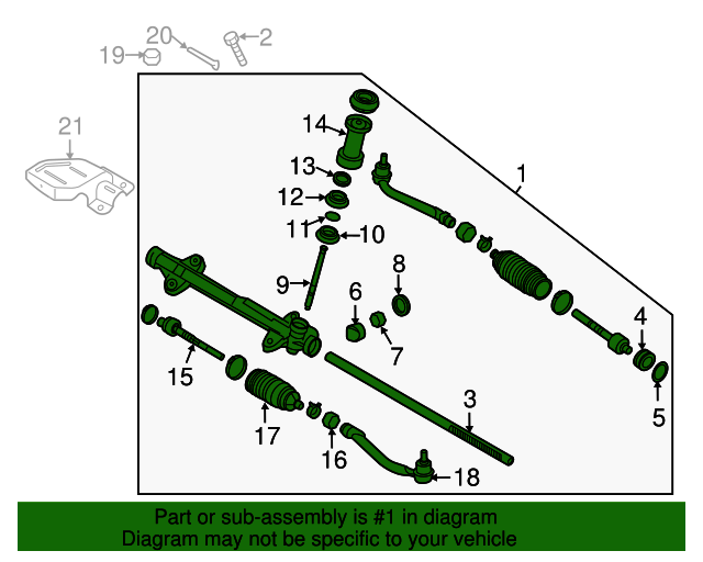 Genuine Steering Gear for 2011-2016 Hyundai | Part# 56500-3X200 ...