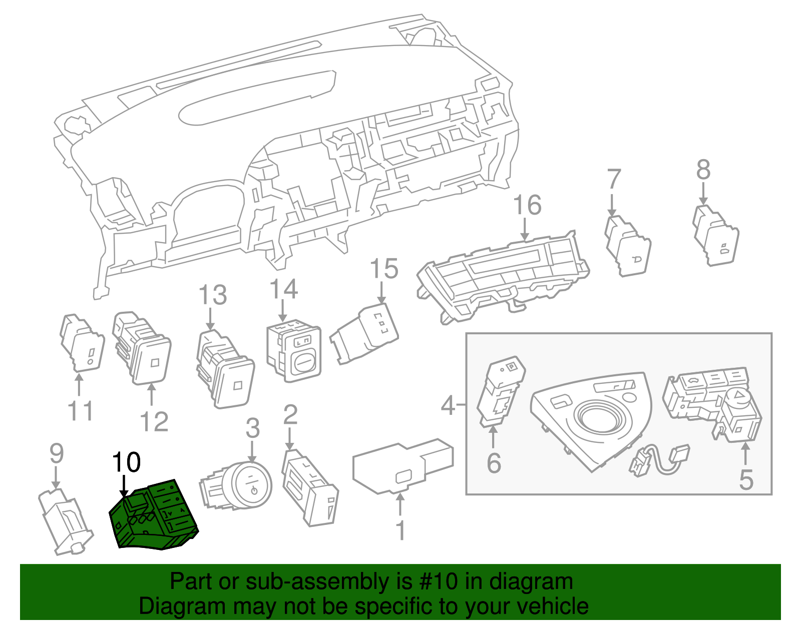 2012-2015 Toyota Switch 84975-47190 | Toyota Parts Center
