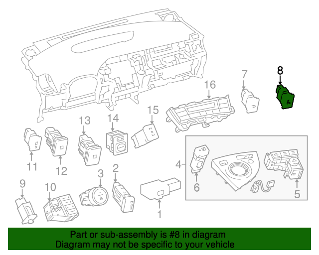 2010-2014 Toyota Switch 84895-47010 | Toyota Parts Center