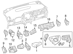 2007-2012 Toyota Ignition Switch 89611-33014 | OEM Parts Online