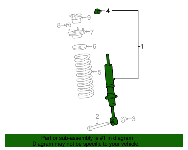 48510-69355 - Shock Absorber - 2008-2011 2013-2020 Lexus LX570 | My L Parts