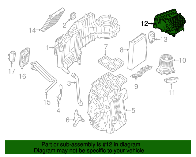 246-830-07-03 - HVAC Air Inlet Housing 2014-2019 Mercedes-Benz ...