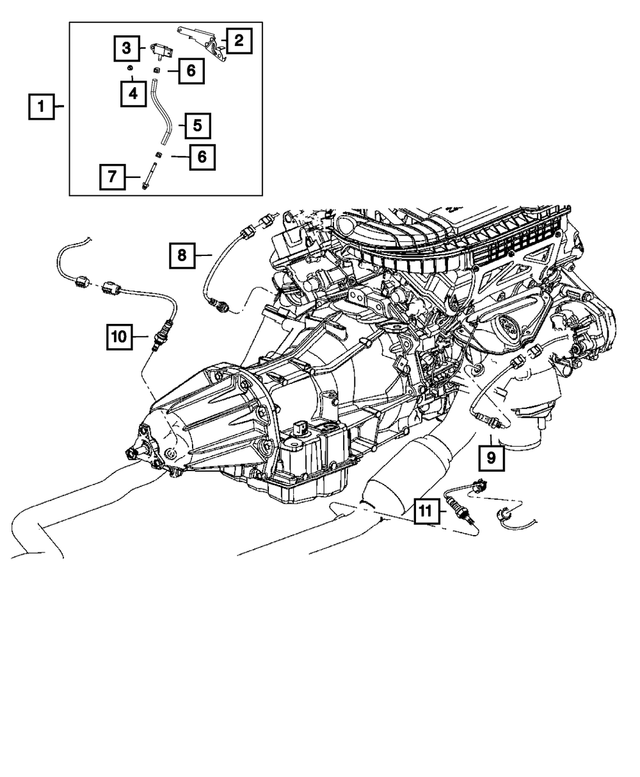 2012-2014 Mopar Exhaust Back Pressure Sensor 5035213AA | Mopar eStore