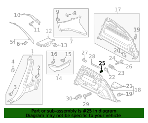 2011-2024 Audi Combo Lamp Assembly Nut N-908-146-01 | Genuine Audi Parts