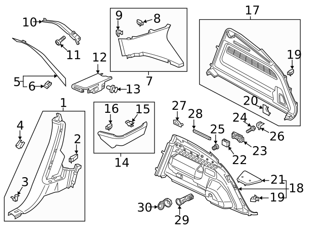2011-2023 Audi Combo Lamp Assembly Nut N-908-146-01 | Genuine Audi Parts