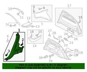 4M8-867-767-DS2 - Body C-Pillar Trim Panel 2019-2022 Audi ...