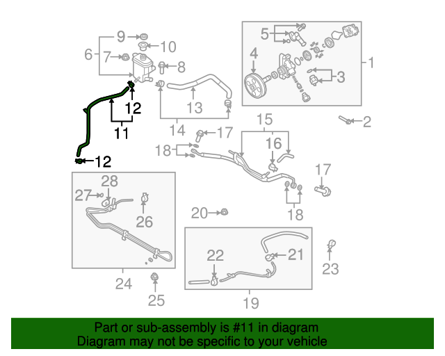 2007-2015 Mazda CX-9 Return Hose TD11-32-68X | Mazda-Parts