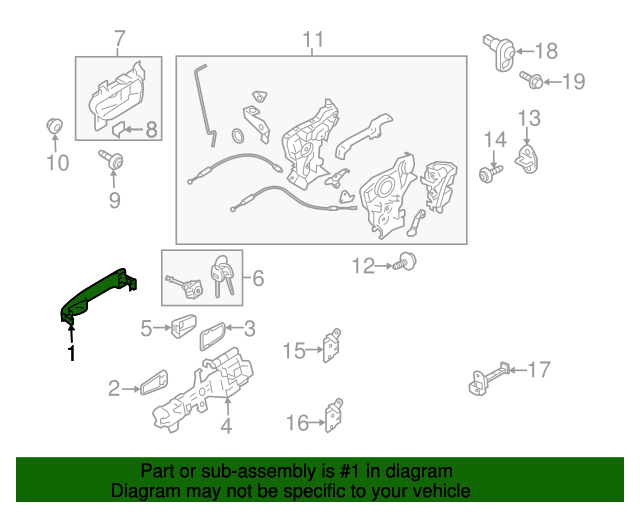 2014-2020 Toyota Handle, Outside SU003-01599 | OEM Parts Online