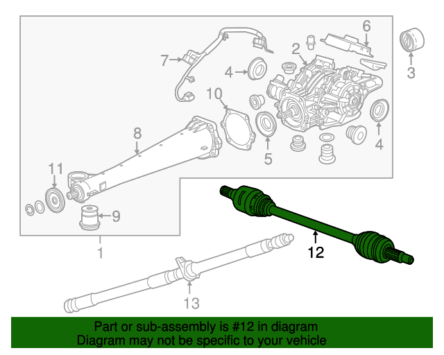 84853346 - Rear Half-Shaft 2018-2023 GM | AutoNationParts.com