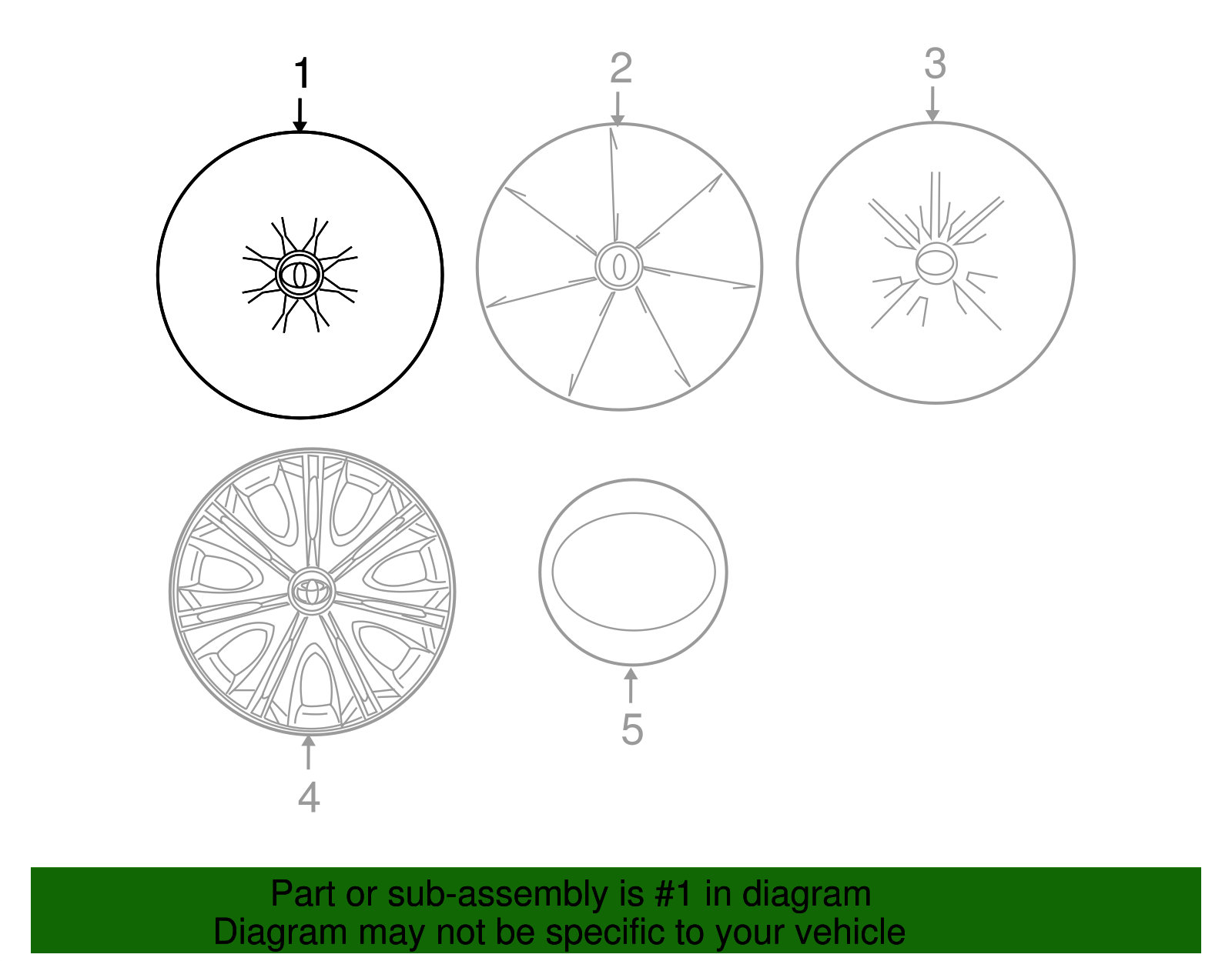 2009-2010 Toyota Corolla Wheel Cover 4260212720 | Toyota Parts Center