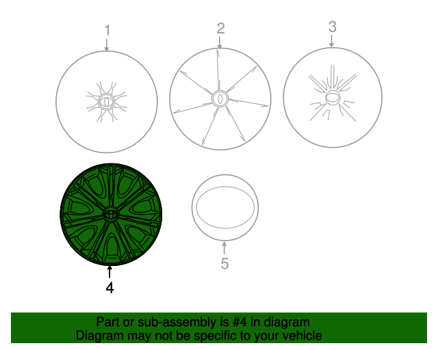 2009-2010 Toyota Corolla Wheel Cover 42621-02090 | OEM Parts Online