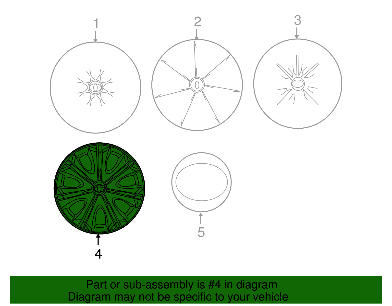 2011-2013 Toyota Corolla Wheel Cover 42621-02130 | OEM Parts Online