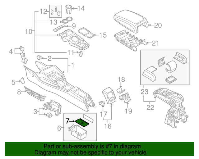 8V0-863-301-A-4PK - Storage Box Insert 2015-2020 Audi | Audi OEM Parts