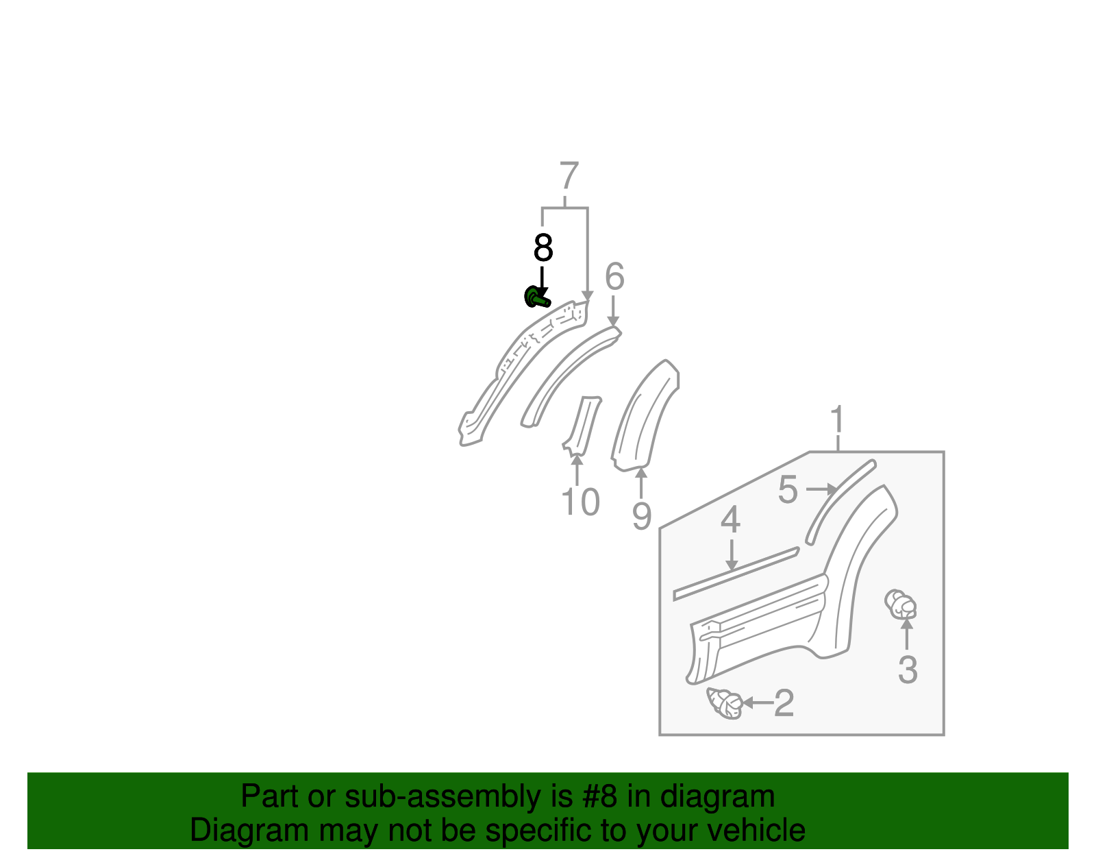 1996-2002 Toyota 4Runner Retainer Clip 90541-03005 | Toyota Parts Center