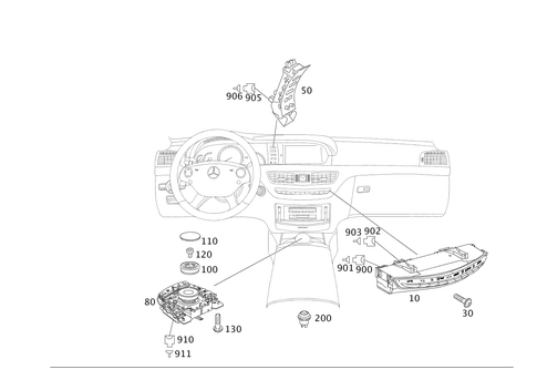Switch in Instrument Panel and Center Console for 2003 Mercedes-Benz S ...