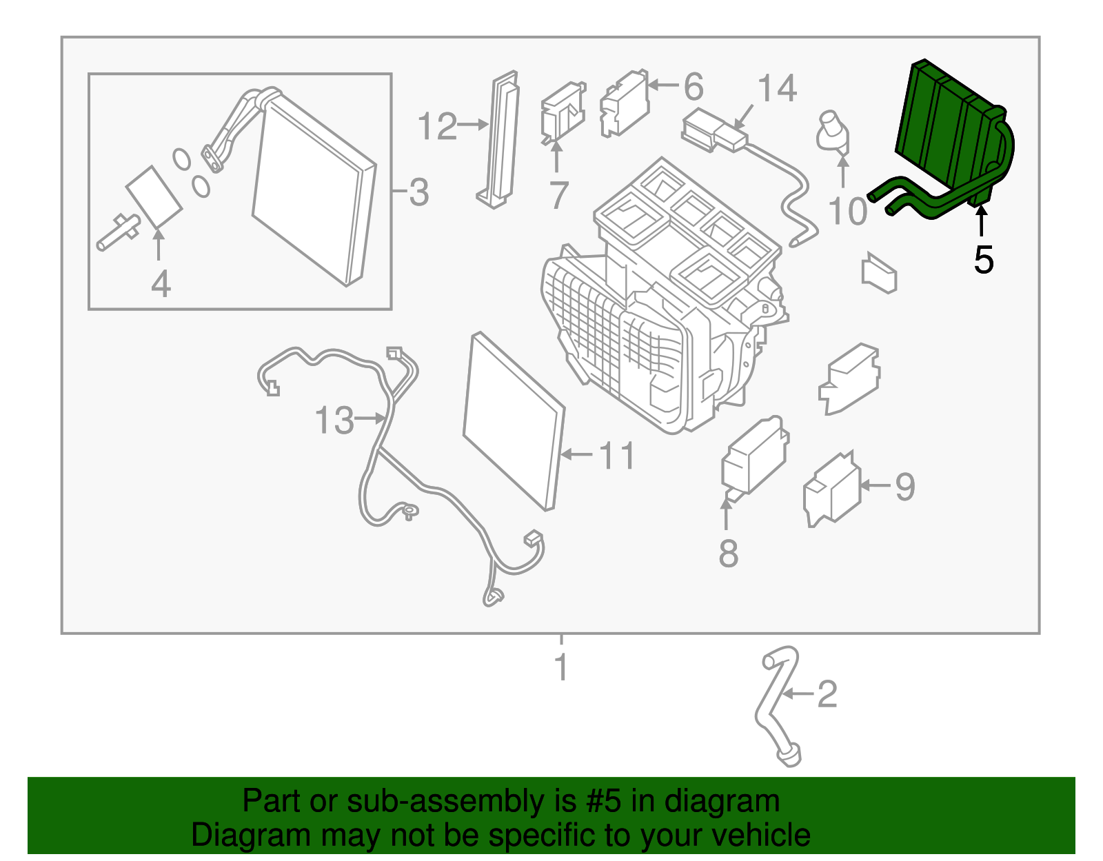 2015-2018 Nissan Murano Heater Core 27140-5AA0B | My Nissan Part