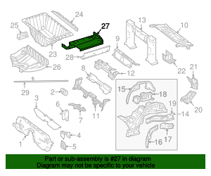 205-610-90-01 - Rear Rail 2017-2023 Mercedes-Benz | Mercedes-Benz USA Parts