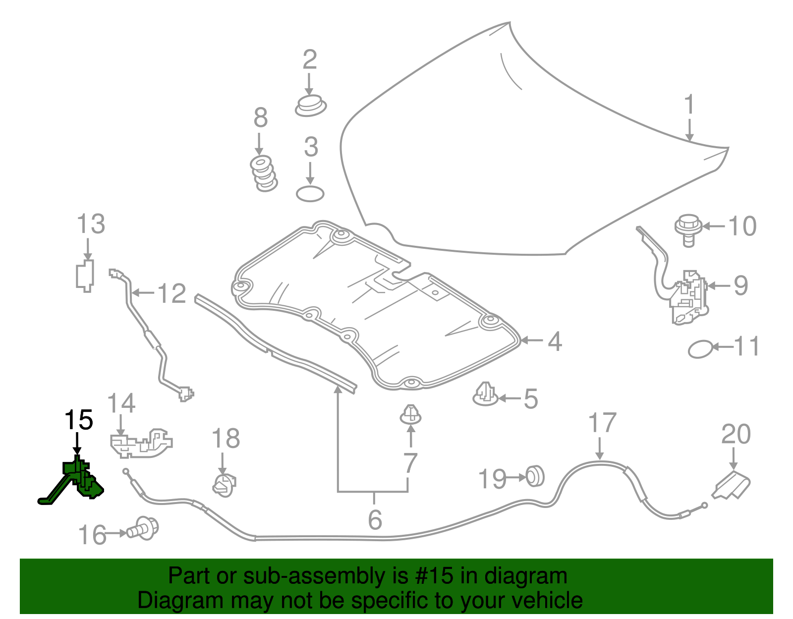 Genuine Toyota Latch part# 53510-12B01 for 2016-2018 Toyota | Ourisman ...