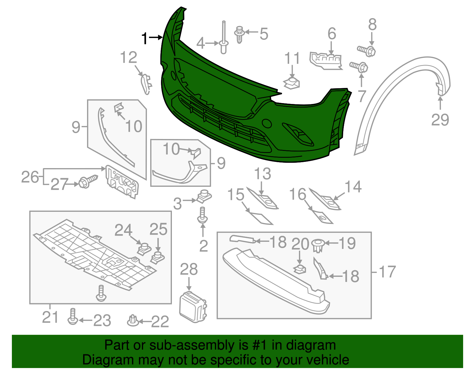 DLSE-50-031-BB - Bumper Front 2020 Mazda CX-3 | Bam Wholesale Parts