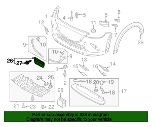 2016-2019 Mazda CX-3 License Bracket DB4G-50-170B | TascaParts.com
