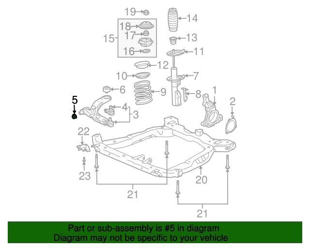 2003-2011 GM Lower Control Arm Bracket 22672863 | GMPartsDirect.com