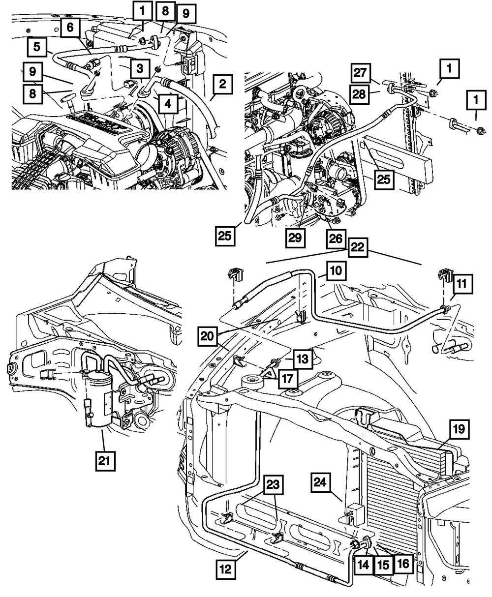 2007 Dodge A/C Suction & Discharge Line 55056715AD | Mopar.com National ...