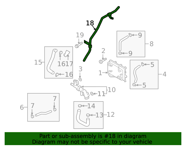 2020-2024 Hyundai Palisade Engine Coolant Pipe 97540-S8500 | OEM Parts ...
