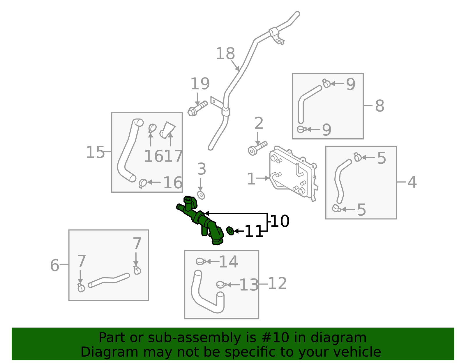 2013-2025 Hyundai Water Valve 256301u500 | Retail Performance Auto Parts