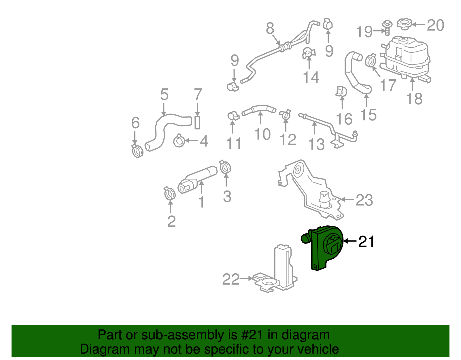 13592751 - 2018-2021 GM - Auxiliary Water Pump | My GM Part