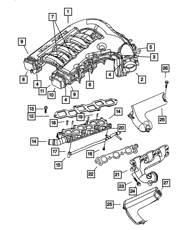 2007 Mopar OEM NEW Mopar 07 Dodge Charger Magnum Chrysler Intake ...