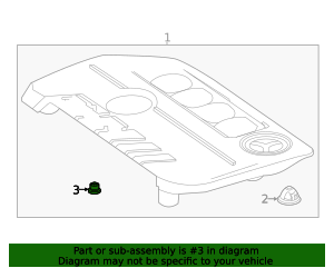 000-998-53-03 - Engine Cover Insulator 2020-2023 Mercedes-Benz ...