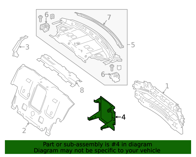 222-640-35-00 - Partition Panel Bracket 2015-2021 Mercedes-Benz ...