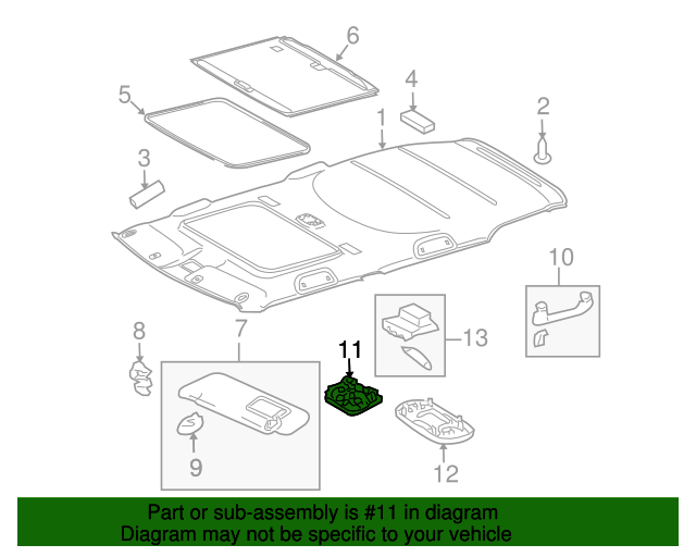 2008-2010 Scion xB Lamp Assembly Map 81260-12550-B0 | Toyota Parts Center