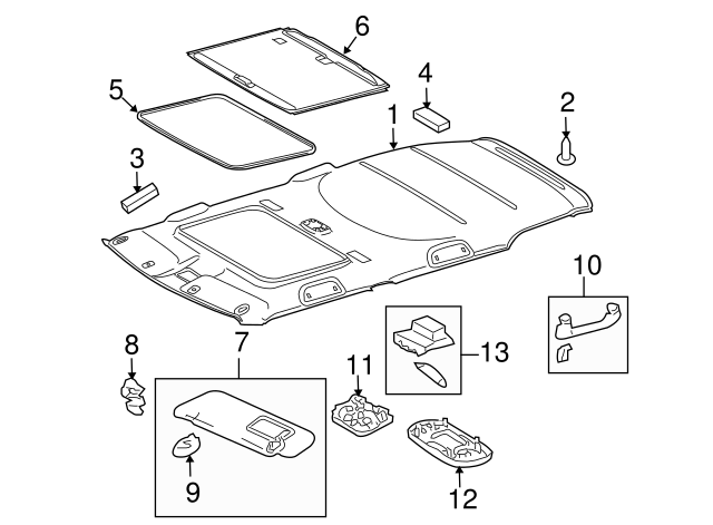 63306-12130-B0 - Sunroof Cover 2008-2010 Scion xB | AutoNationParts.com
