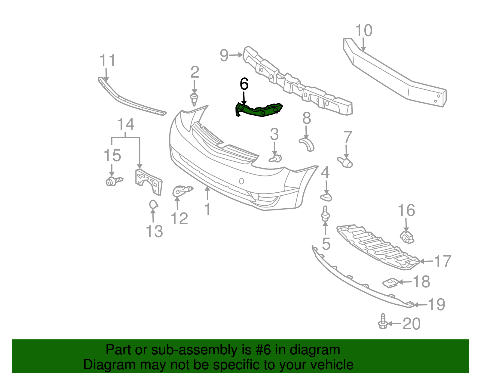 52116-47010 - Side Support 2004-2009 Toyota Prius | Longo Toyota Parts
