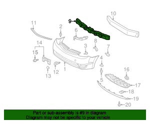 52611-47030 - Bumper Impact Absorber 2004-2009 Toyota Prius | Longo ...