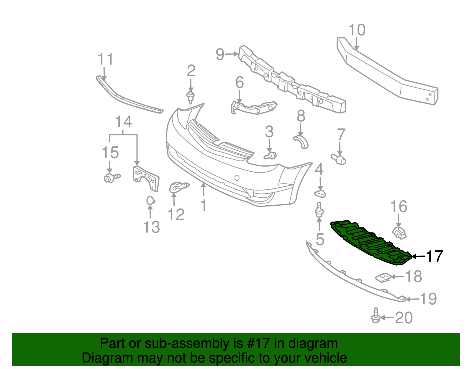 2006-2009 Toyota Prius Radiator Support Splash Shield 51447-47010 ...