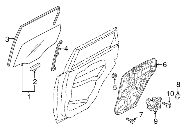 2017-2019 Kia Window Motor - Driver's Side (LH) 83450-G5000 ...