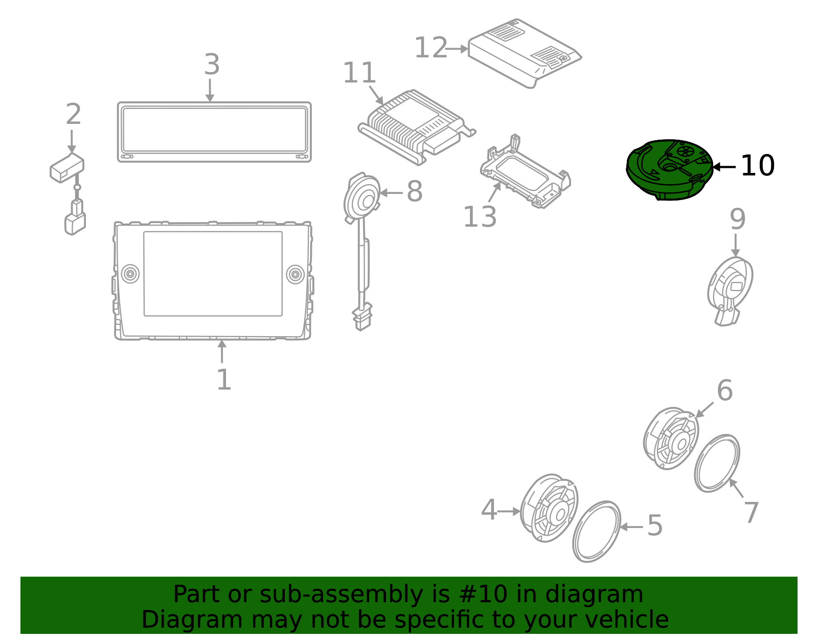 6C0-035-621-A - High-Quality Woofer for 2022-2024 Volkswagen Taos ...