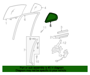 2001-2005 Lexus IS300 Glass Weather-Strip 68189-53010 | OEM Parts Online