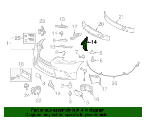 52822-53030 - Air Duct - 2014-2016 Lexus | My L Parts