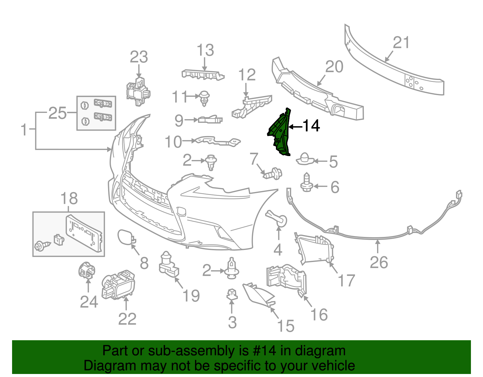 52822-53030 - Air Duct 2014-2016 Lexus | Lexus Parts Outlet