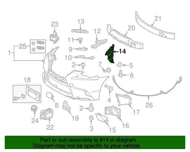 2014-2016 Lexus Air Duct 52821-53030 | OEM Parts Online