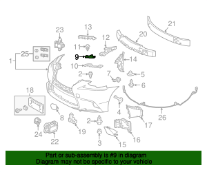 2014-2016 Lexus Bumper Cover Bracket 52133-53030 | AutoNationParts.com