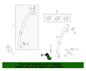 HG9Z-5460045-AF 2017-2020 Ford Buckle End | Fairway Ford Parts